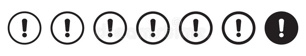 Alert Icon. Warning Sign and Symbol. Exclamation Mark in Circle Stock ...