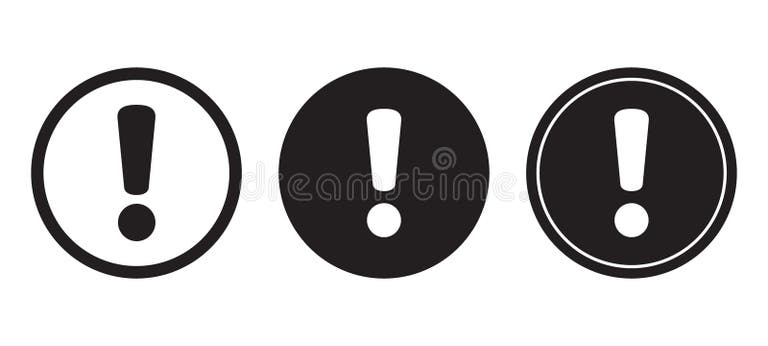 Alert Icon. Warning Sign and Symbol. Exclamation Mark in Circle Stock ...