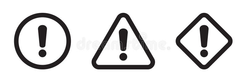 Alert Icon. Warning Sign and Symbol. Exclamation Mark in Circle Stock ...