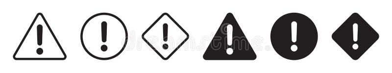Alert Icon. Warning Sign and Symbol. Exclamation Mark in Triangle ...