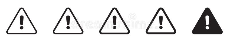 Alert Icon. Warning Sign and Symbol. Exclamation Mark in Triangle Stock ...
