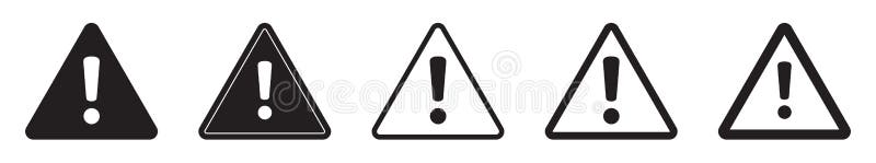 Alert Icon. Warning Sign or Symbol. Exclamation Mark in Triangle Stock ...