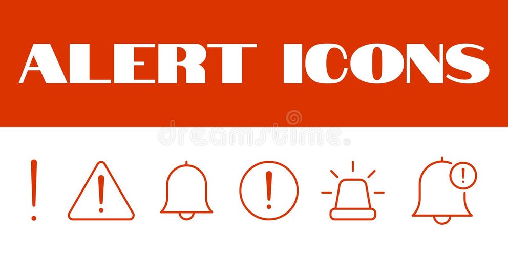 Alert Icons Set Vector. Warning Signs Vector Icons Stock Vector ...