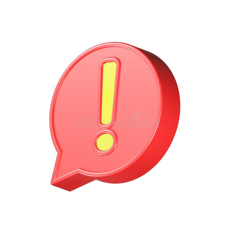 3d Red Danger Attention Bell or Red Emergency Notifications Alert on ...
