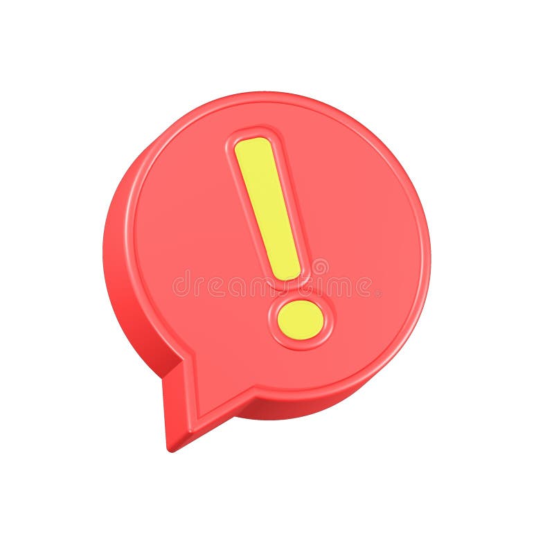 3d Red Danger Attention Bell or Red Emergency Notifications Alert on ...