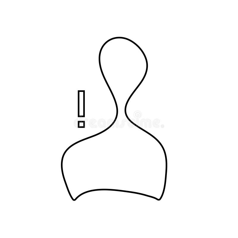 Alert Man User Outline Icon Vector Stock Vector - Illustration of team ...