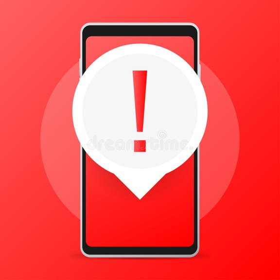 Alert Message Mobile Notification. Danger Error Alerts. Stock Vector ...