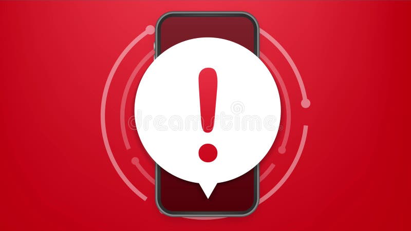 Alert Message Mobile Notification. Danger Error Alerts, Smartphone ...