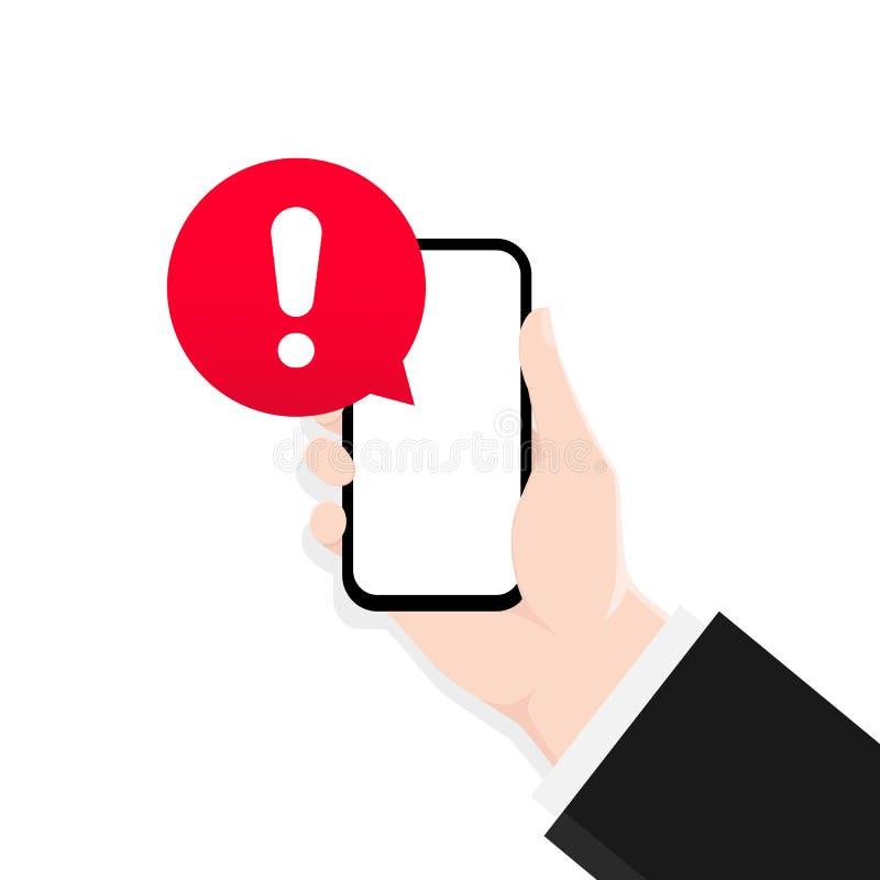 Alert Message Mobile Notification Danger Error Alerts Smartphone Virus Problem Or Insecure