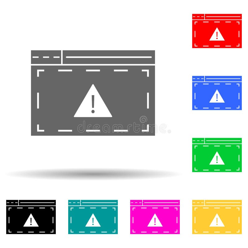 Alert Message Multi Color Style Icon. Simple Glyph, Flat Vector of Web ...