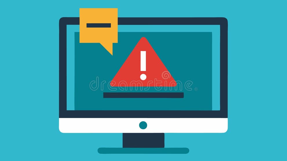 Alert Notification a Digital Alert Popping Up on a Computer Screen Warning of Suious Activity ...