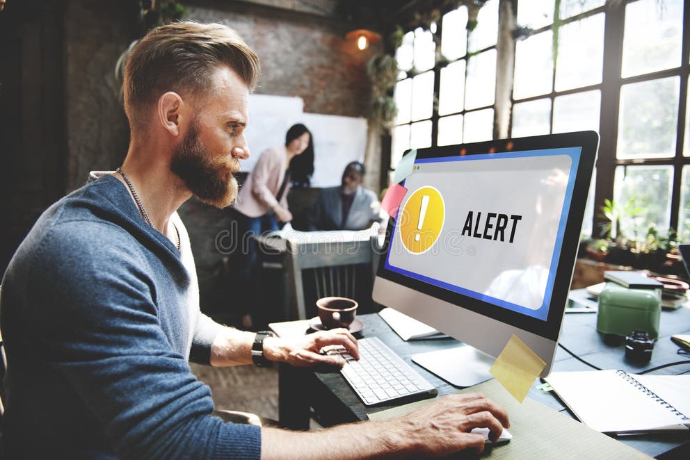 Alert Notification Exclamation Point Graphic Concept Stock Image ...