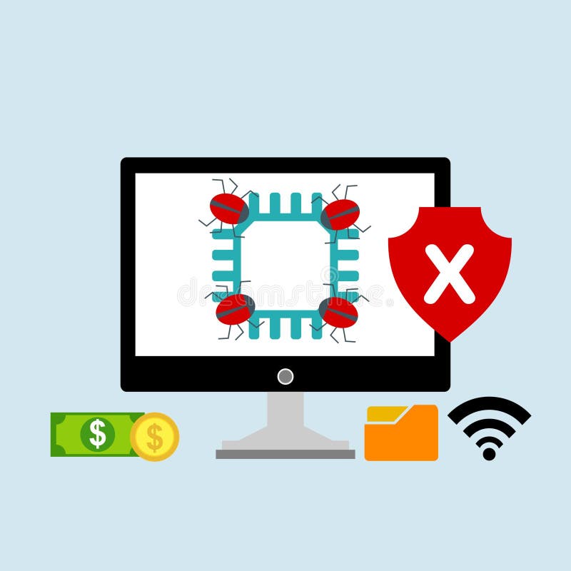 Alert Notification on Laptop Computer Vector, Malware Concept, Spam Data, Fraud Internet Error ...