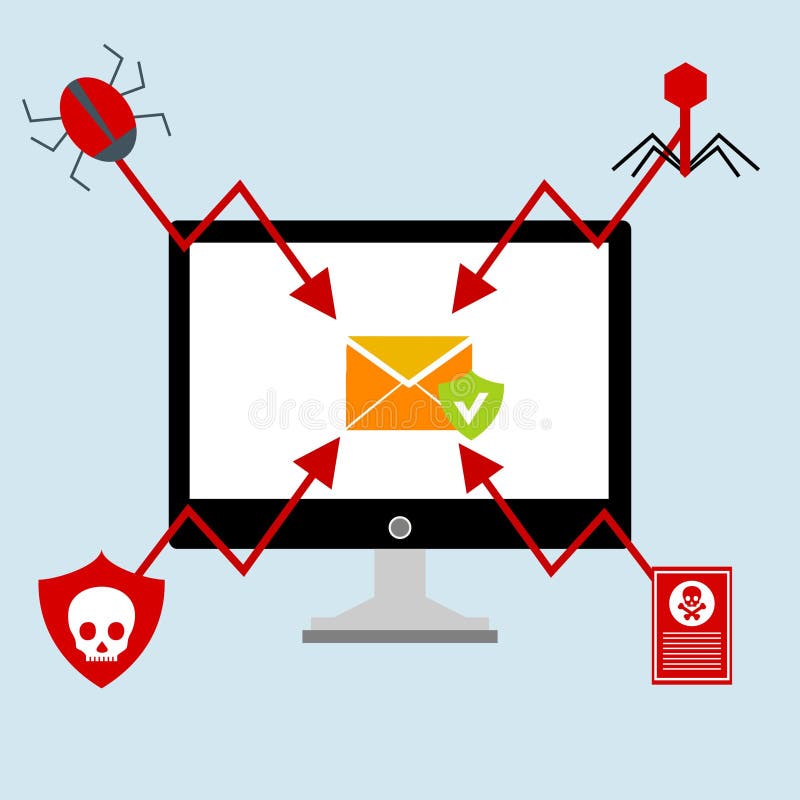 Alert Notification on Laptop Computer Vector, Malware Concept, Spam Data, Fraud Internet Error ...