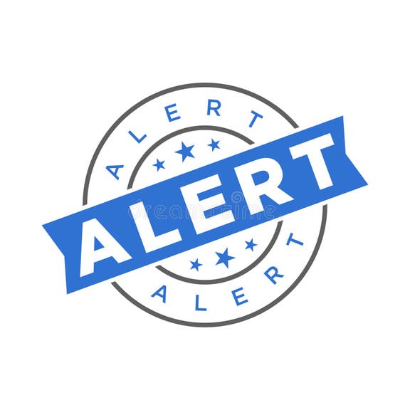 Alert Rubber Stamp Vector Template Stock Illustration - Illustration of ...