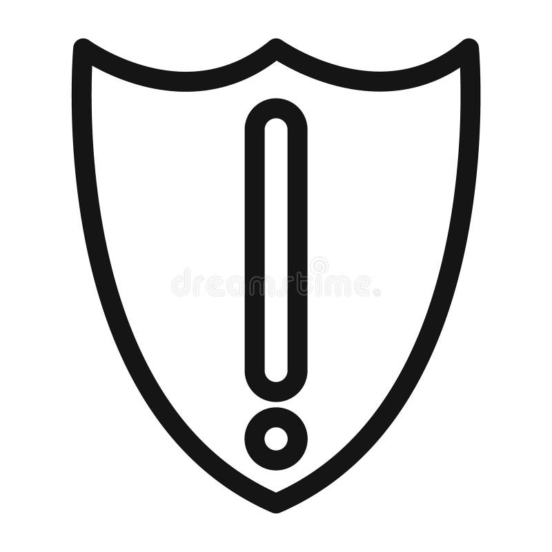 Alert Shield Exclamation Icon Perfect for Security Warnings Stock ...
