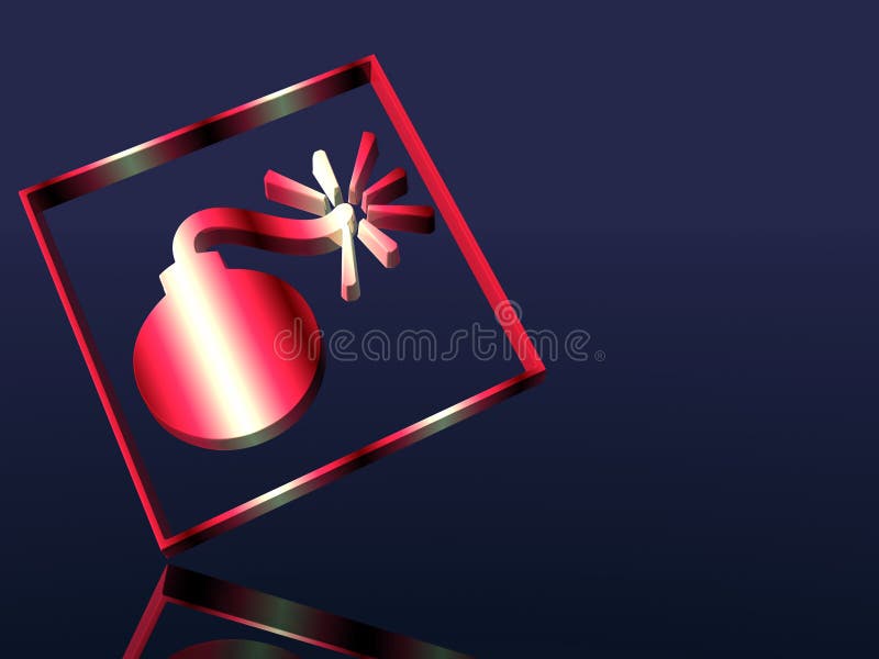 Alert sign, bomb warning. stock illustration. Illustration of terror ...