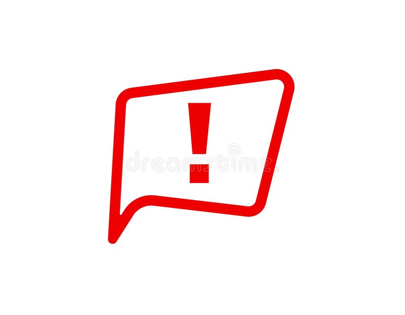 Alert Sign with Exclamation Mark in Bold Framework Stock Vector ...