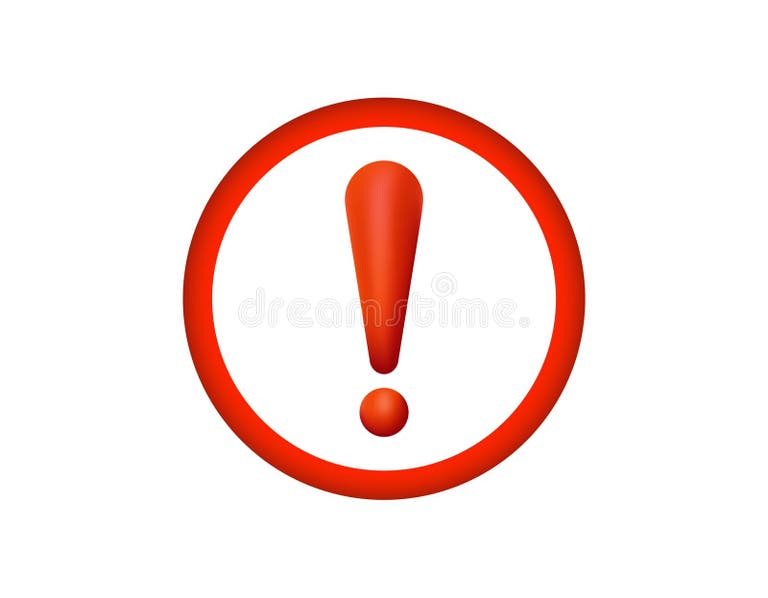 Alert Sign with Exclamation Mark in Red Circle Stock Vector - Illustration of protection ...
