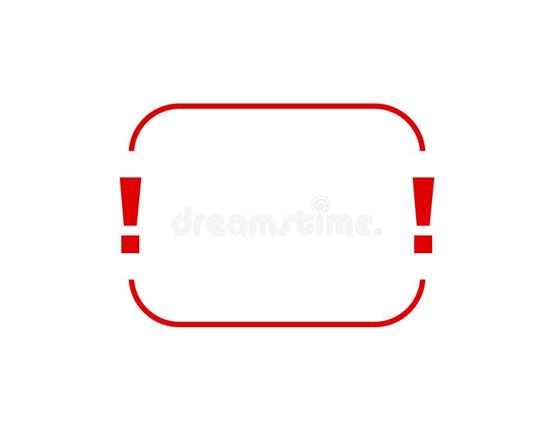 Alert Sign with Exclamation Marks in Red Frame Stock Vector ...