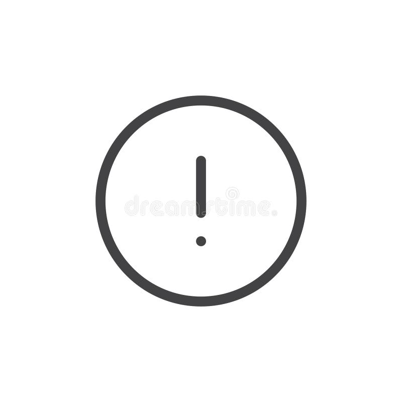 Alert Sign Icon Thin Outline Art Symbol Stock Vector - Illustration of ...