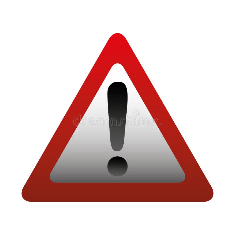 Alert sign isolated icon stock illustration. Illustration of ...