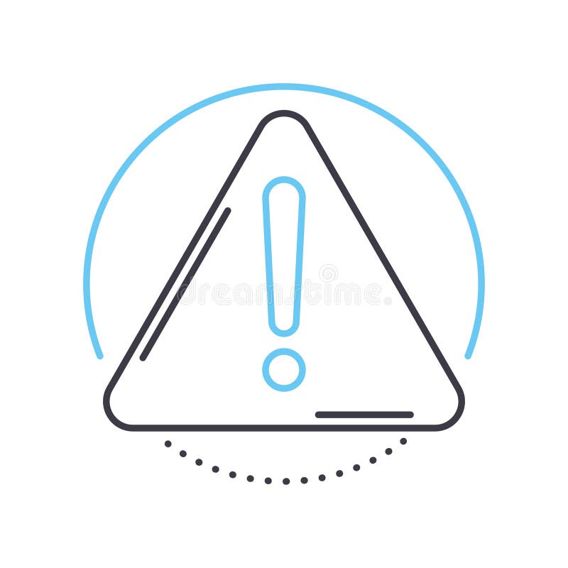 Alert Sign Line Icon, Outline Symbol, Vector Illustration, Concept Sign ...