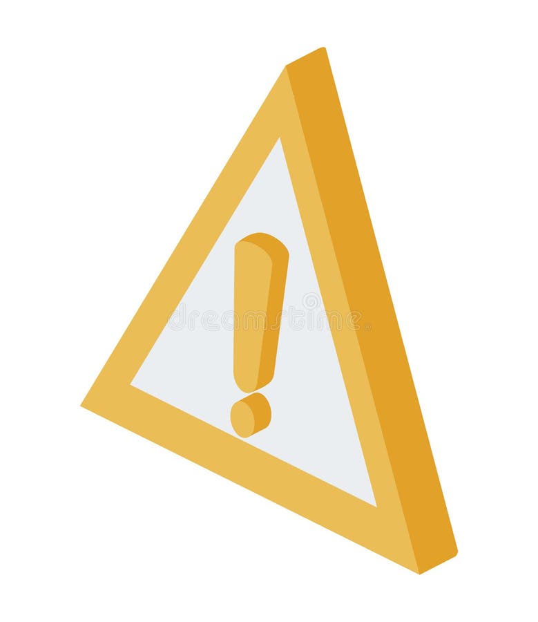 Alert signal triangle icon stock illustration. Illustration of safety ...