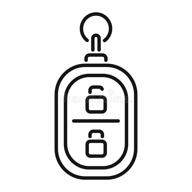Alert Smart Key Icon Outline Vector. Control Vehicle Stock Vector ...