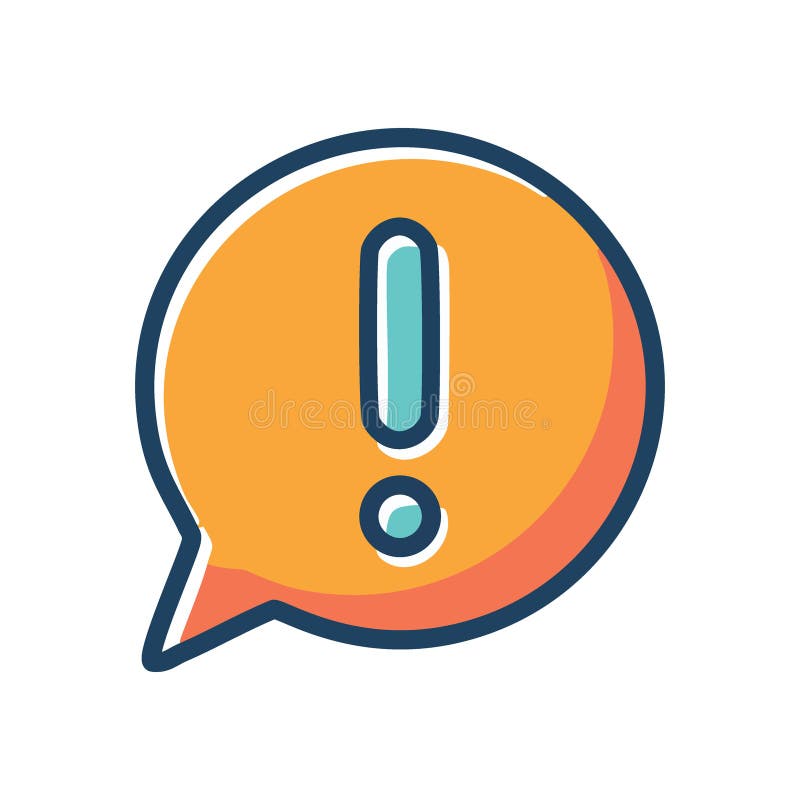 Alert Speech Bubble. Colorful Speech Bubble with Exclamation Mark ...