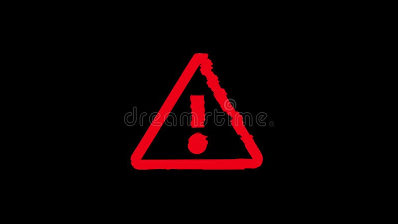 Alert Symbol Light Flashing on Board Control Display Stock Video ...