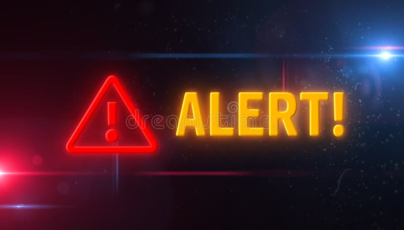 Alert Symbol Light Flashing on Board Control Display Stock Illustration ...