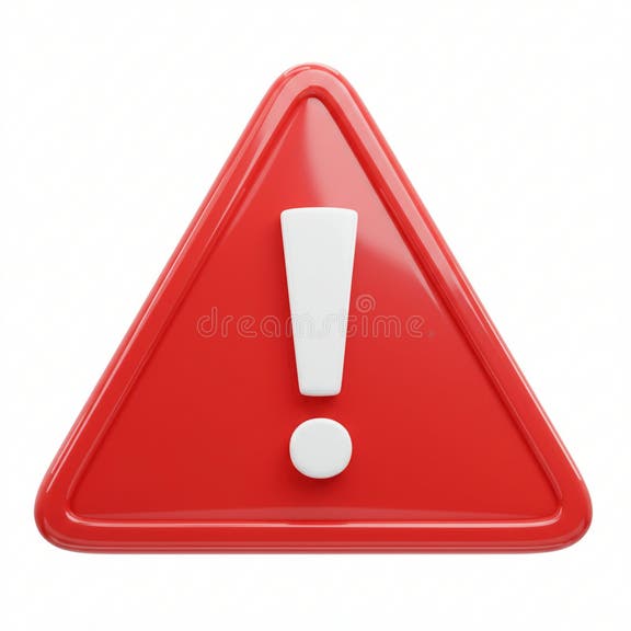 Alert Symbol Red Triangle with Exclamation Mark Stock Illustration ...