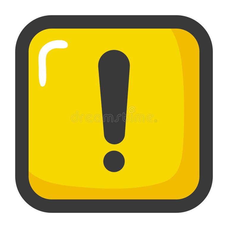 Alert symbol square stock vector. Illustration of information - 298985997