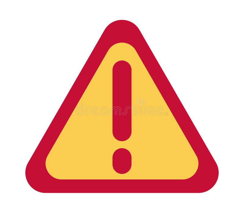 Alert symbol in triangle stock vector. Illustration of caution - 254800904