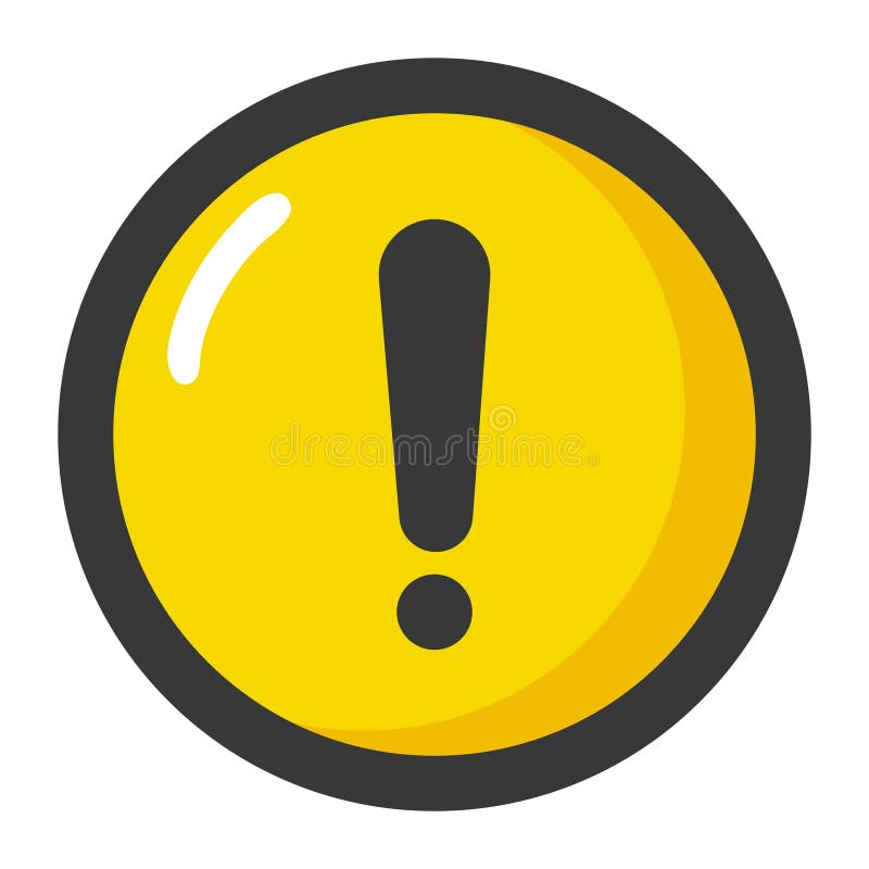 Alert symbol yellow stock vector. Illustration of error - 298986356