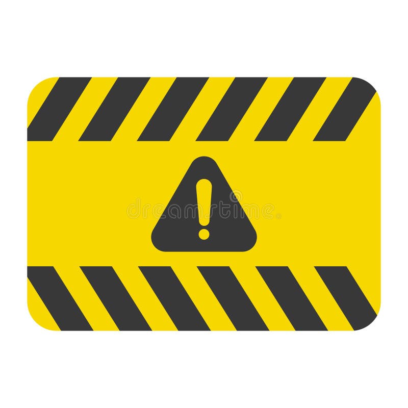 Alert symbol yellow square stock vector. Illustration of signal - 298987122