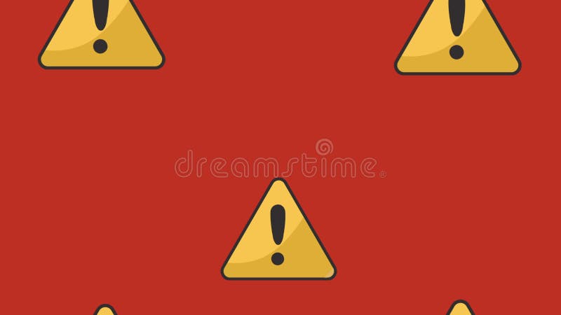 Alert Symbols in Triangles Pattern Animation Stock Footage - Video of ...