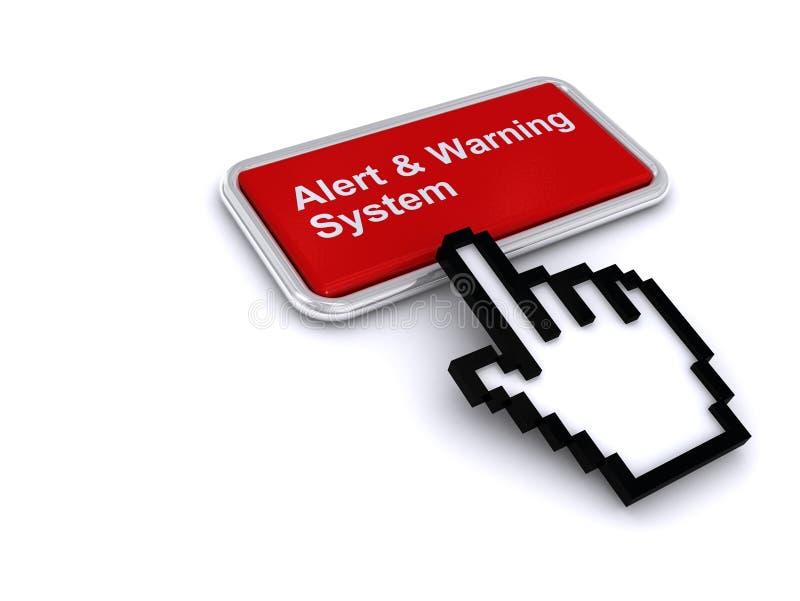 Alert and System Button on White Stock Illustration - Illustration of ...