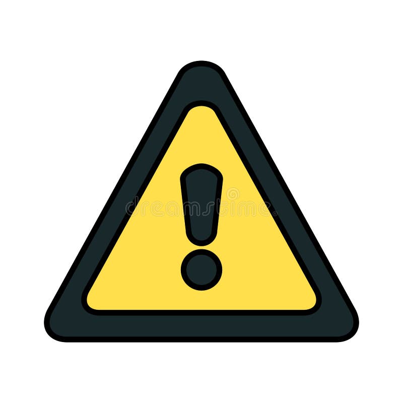 Alert triangle symbol icon stock vector. Illustration of site - 143369316