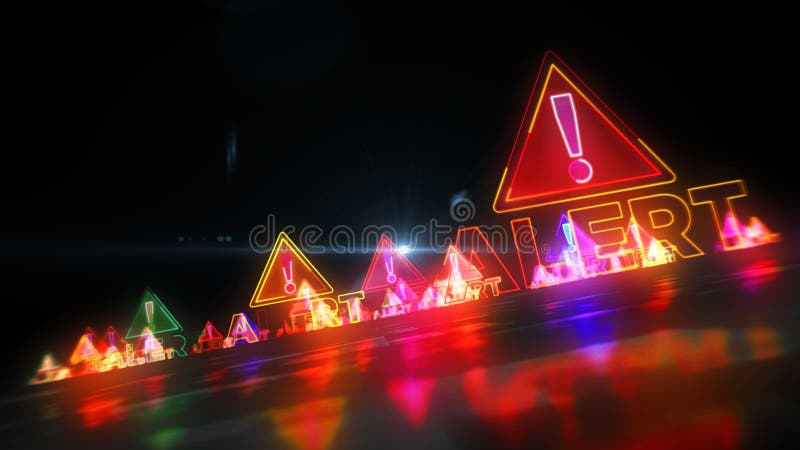 Alert Warning Symbol Abstract 3d Illustration Stock Illustration ...