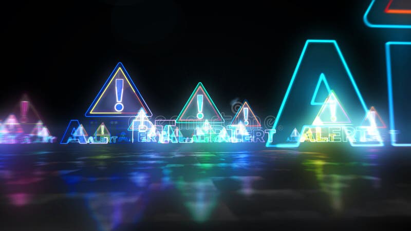 Alert Warning Symbol Abstract 3d Illustration Stock Illustration ...