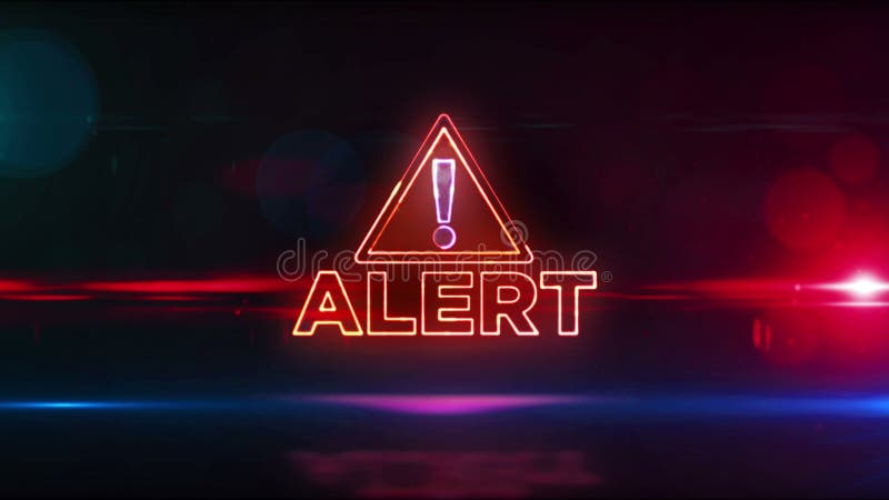 Alert Warning Neon Symbol Abstract Loopable Animation Stock Video ...