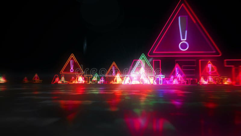 Alert Symbol Abstract Loopable Hyperspace Animation Stock Footage ...