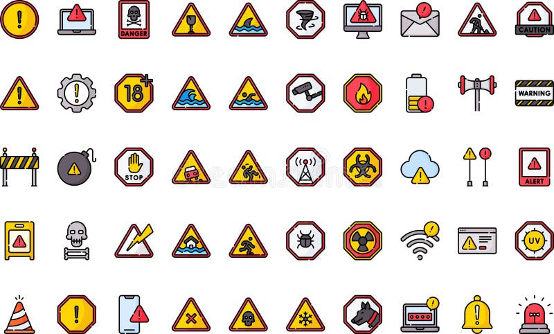 Alert and Warning Icons High-Quality Vector Icons Collection with ...