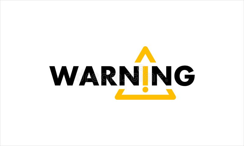 Alert Warning Sign with Triangle Icon Logo Design Vector Illustration ...