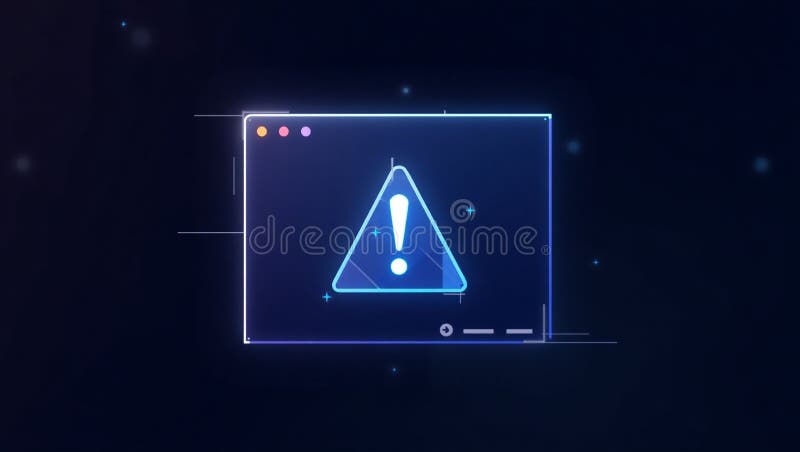 A Vivid Alert Warning Pops Up on a Digital Interface Signaling a ...