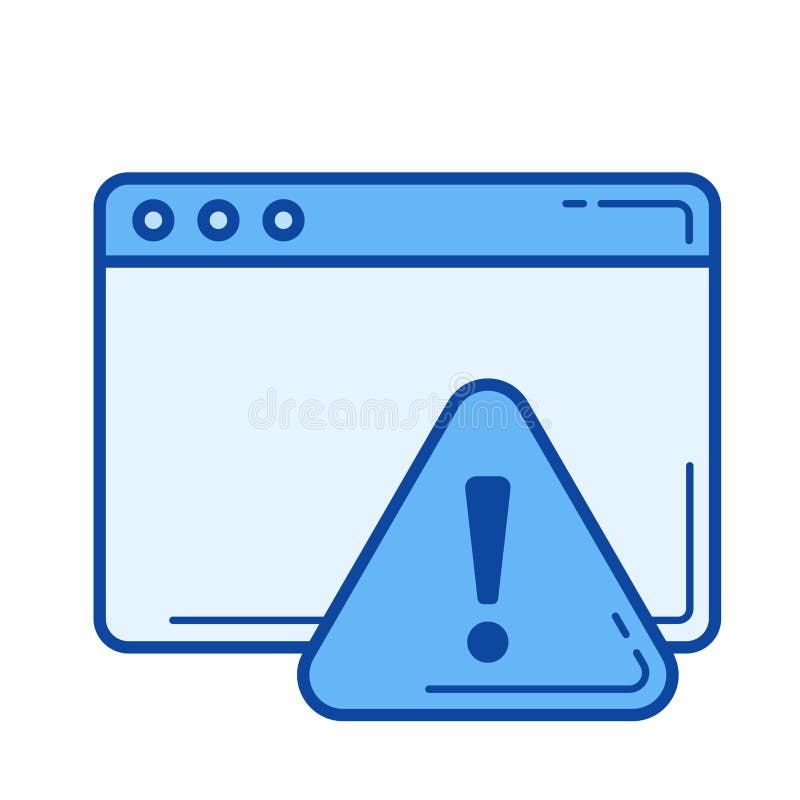 Alert window line icon. stock vector. Illustration of open - 100293551