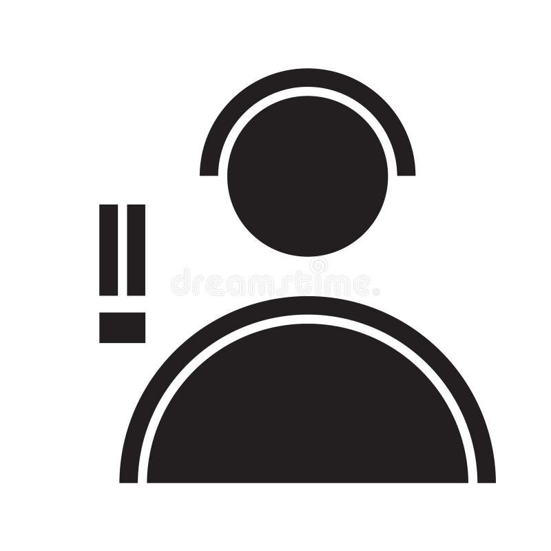 Alert Woman User Icon Vector Stock Vector - Illustration of account ...