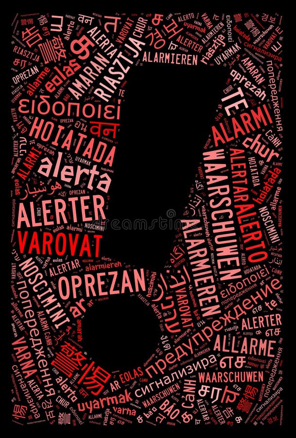 Alert Word with Symbol-text Graphics a Stock Illustration ...